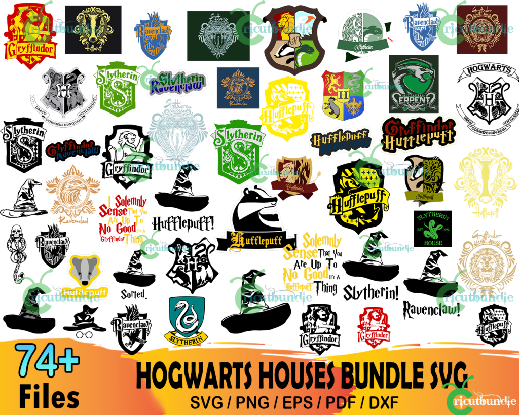 74+ Hogwarts Houses Bundle Svg, Harry Potter Svg - free svg files for ...