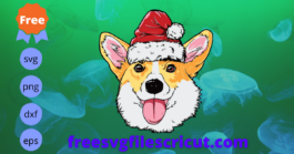 Free Christmas Corgi Svg, Free Christmas Puppy Svg, Free Xmas Dog Svg ...