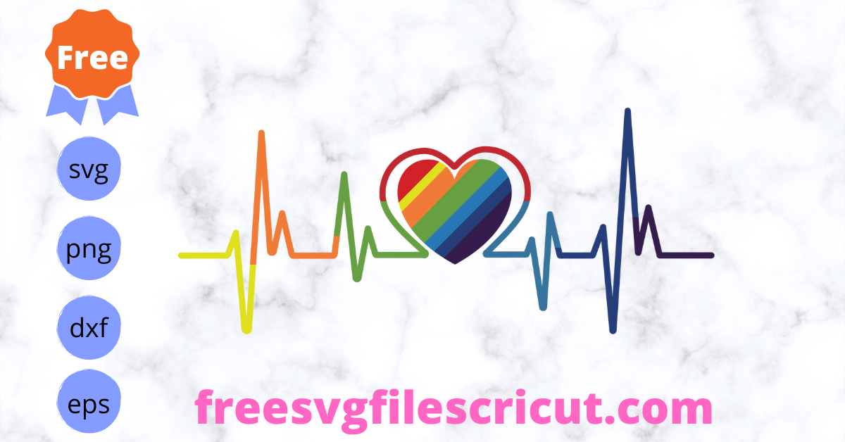 Free Heartbeat Lgbt Svg, Free Lgbt Day Svg, Free Pride Month Svg - free ...