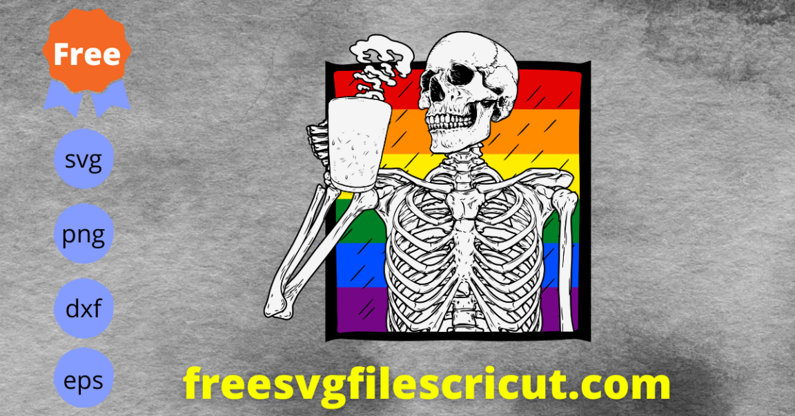 Free Skeleton Drinking Coffee Svg, Free Death coffee Svg, Free LGBT Svg ...
