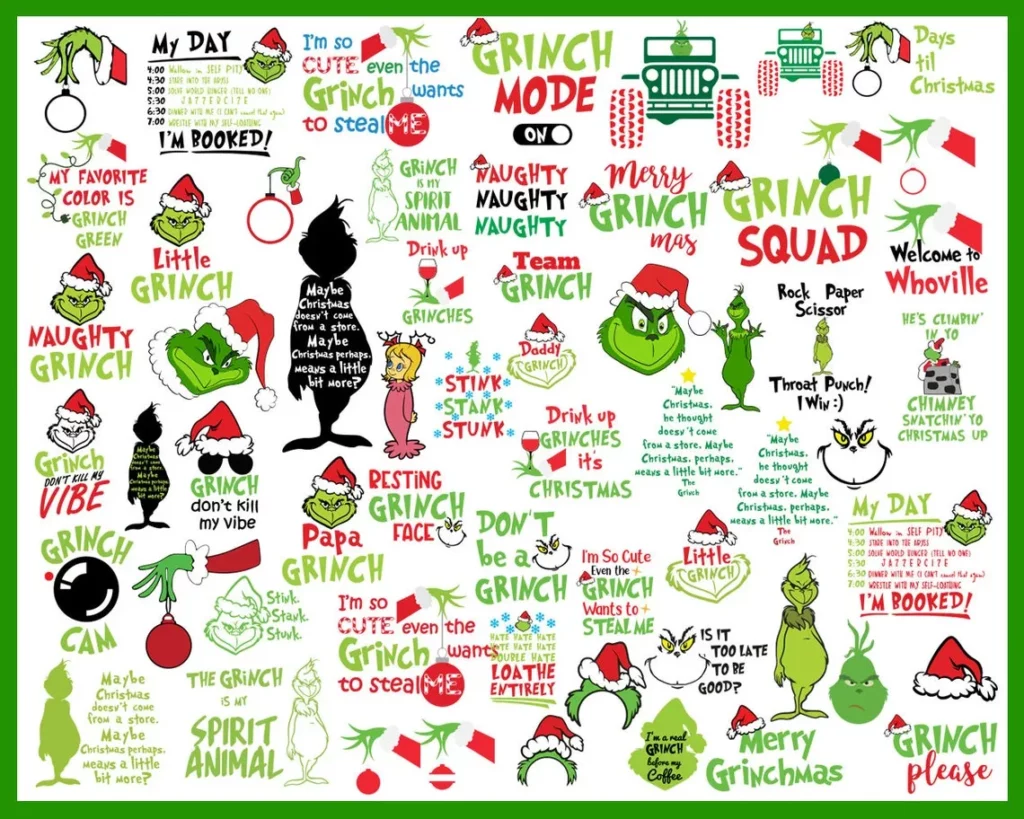 Grinch Christmas Bundle Svg - free svg files for cricut