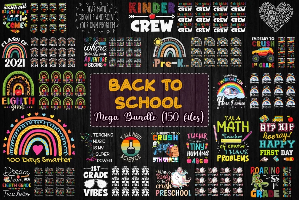 140 Back To School Bundle Svg - free svg files for cricut