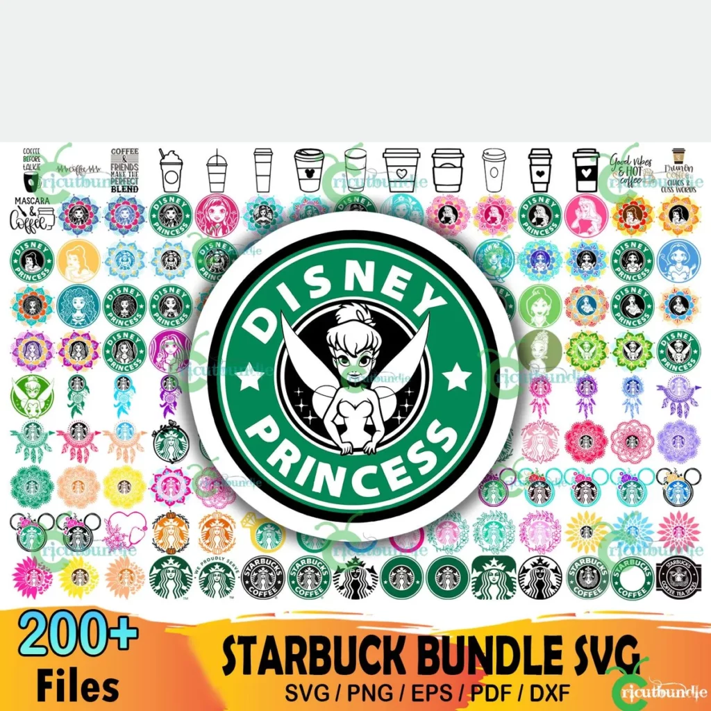 200+ Starbucks Disney Bundle Svg, Starbucks Svg, Mickey Starbucks Svg ...