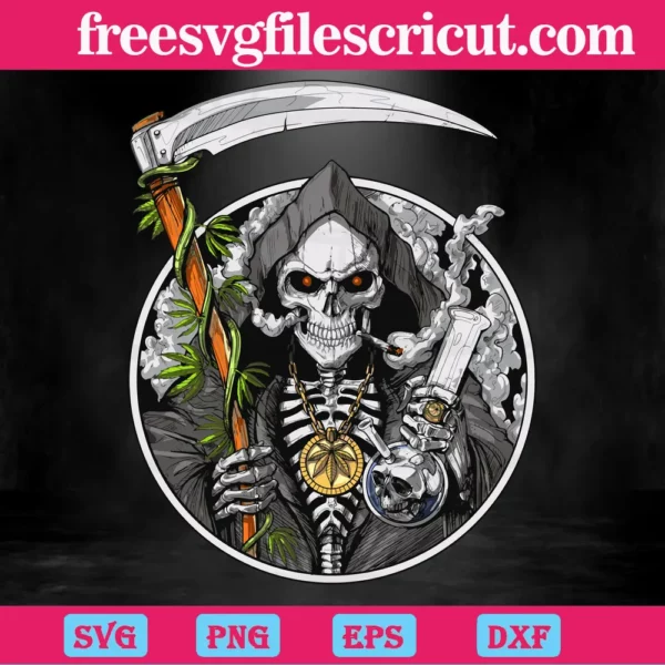 Grim Reaper Smoking Weed Svg For Cricut - free svg files for cricut