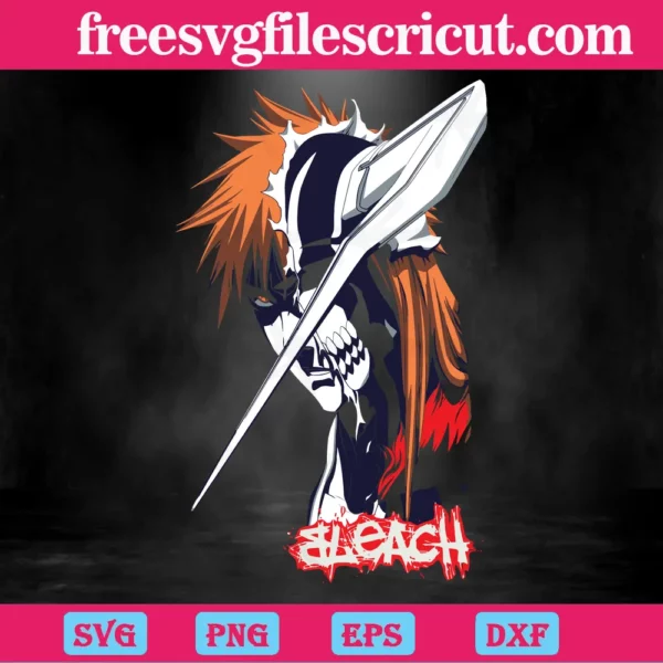 Ichigo Kurosaki Bleach Anime, Svg Png Dxf Eps Designs Download - free ...