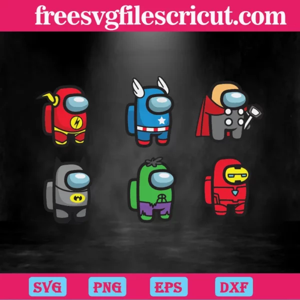 Among Us Marvel Avengers, Svg Png Dxf Eps Digital Files - free svg ...