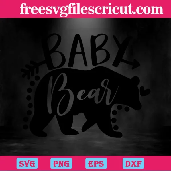 Baby Bear, Svg Png Dxf Eps Cricut Silhouette - free svg files for cricut