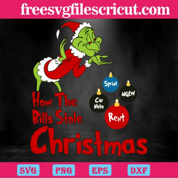 Grinch How The Bills Stole Christmas, Laser Cut Svg Files - free svg ...