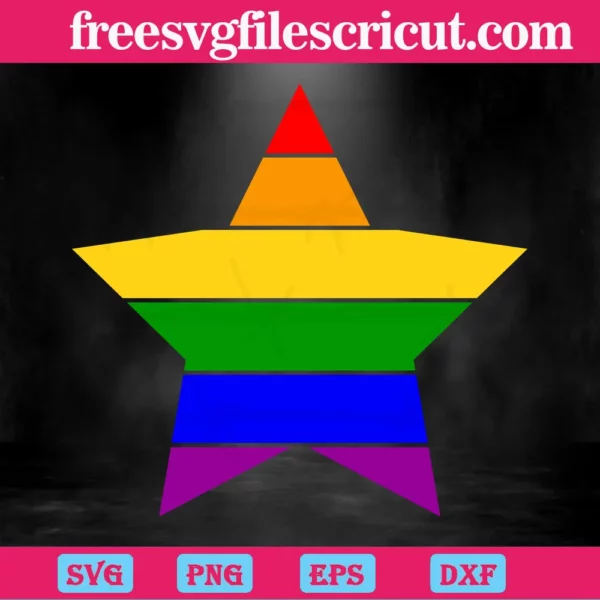 Pride Star Lgbt, Layered Svg Files - free svg files for cricut