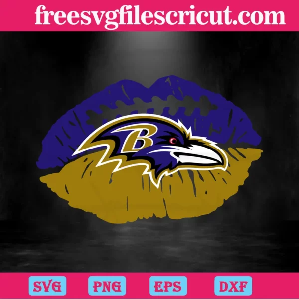 Baltimore Ravens Nfl Lips, Svg Files - free svg files for cricut
