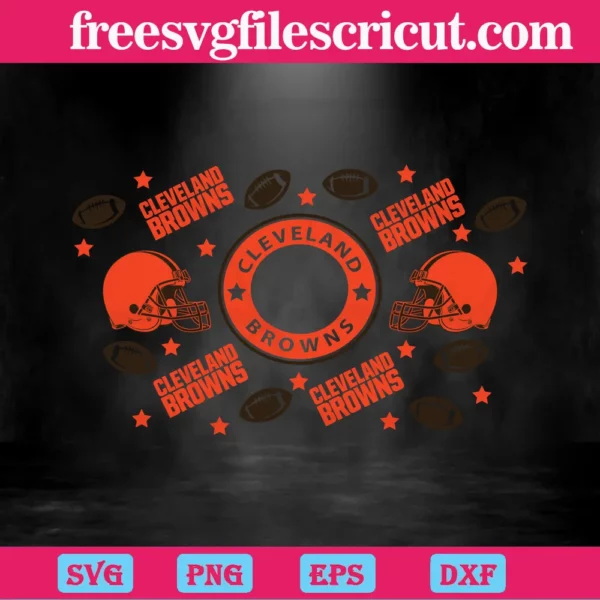 Cleveland Browns Starbucks Wrap, Svg Png Dxf Eps Cricut Silhouette ...
