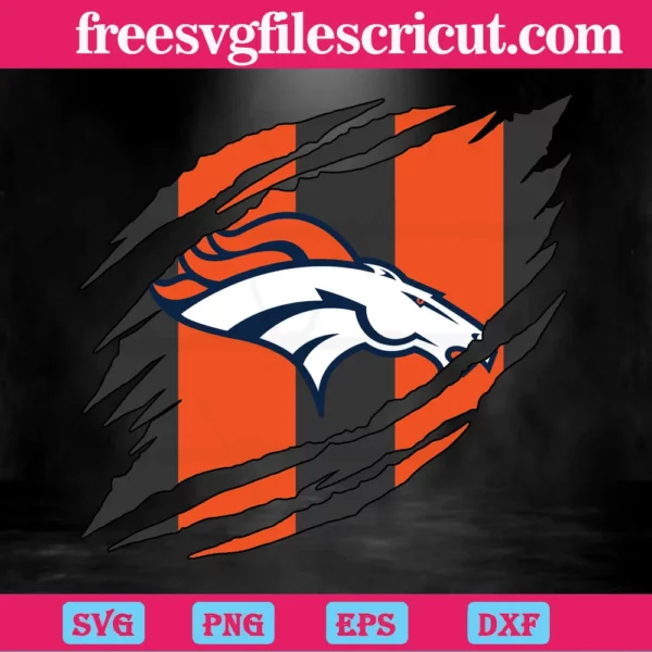 Denver Broncos Torn Nfl, Svg Files For Crafting And Diy Projects - free ...