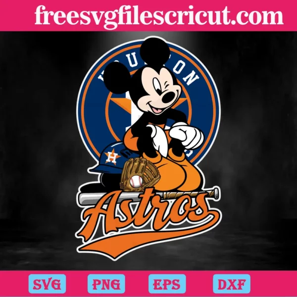 Houston Astros Mickey Mouse, Svg Png Dxf Eps Designs Download - free ...