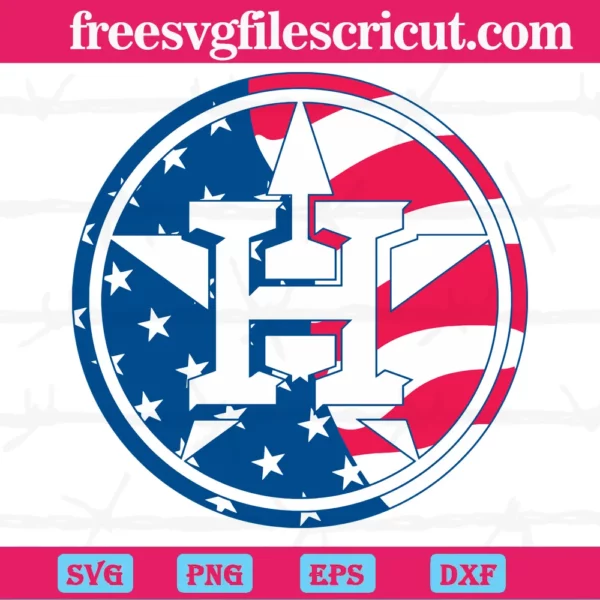 Houston Astros Usa Flag, Svg Png Dxf Eps Cricut Files - free svg files ...