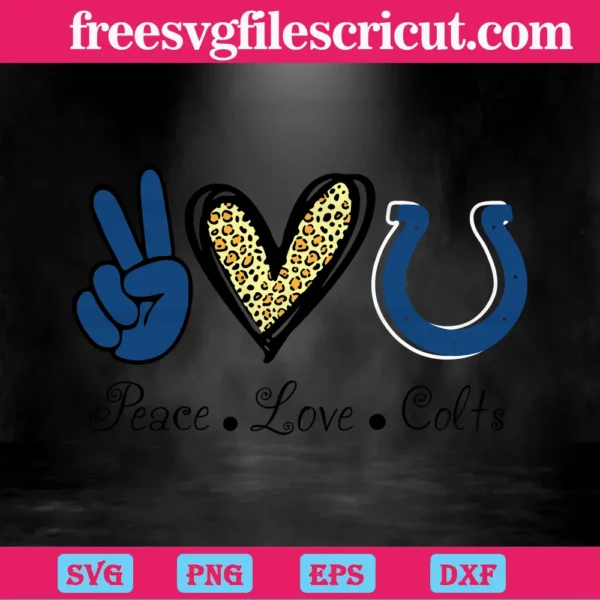 Peace Love Indianapolis Colts, Svg Png Dxf Eps Digital Download - free ...