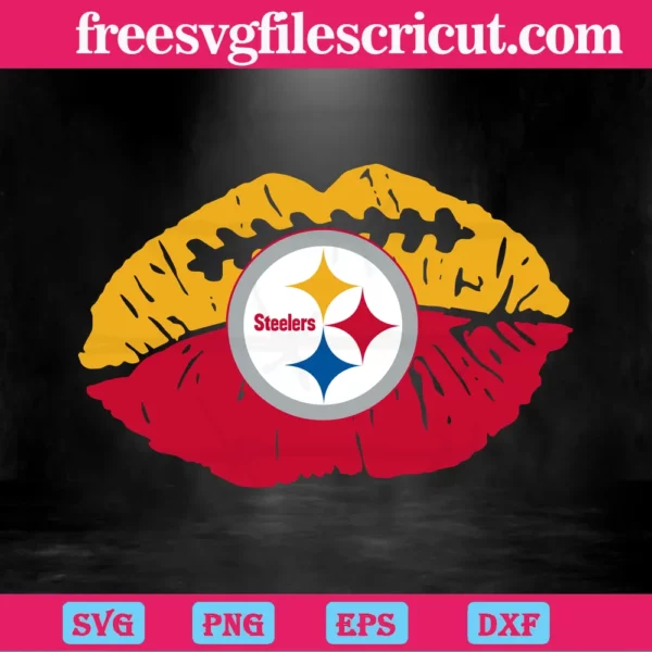 Pittsburgh Steelers Nfl Lips, Svg Designs - free svg files for cricut