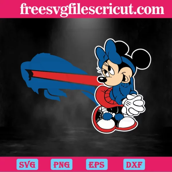 Buffalo Bills Minnie Mouse Nfl Football Teams, Laser Cut Svg Files ...