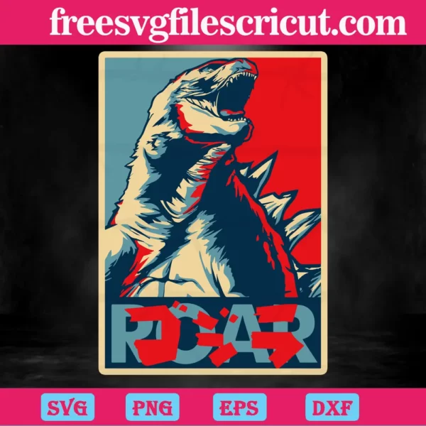 Godzilla Poster, Scalable Vector Graphics - free svg files for cricut