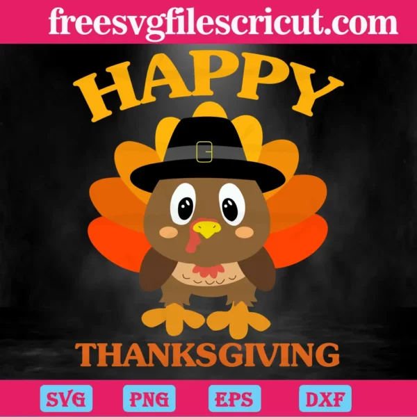 Turkey Happy Thanksgiving, Layered Svg Files - free svg files for cricut
