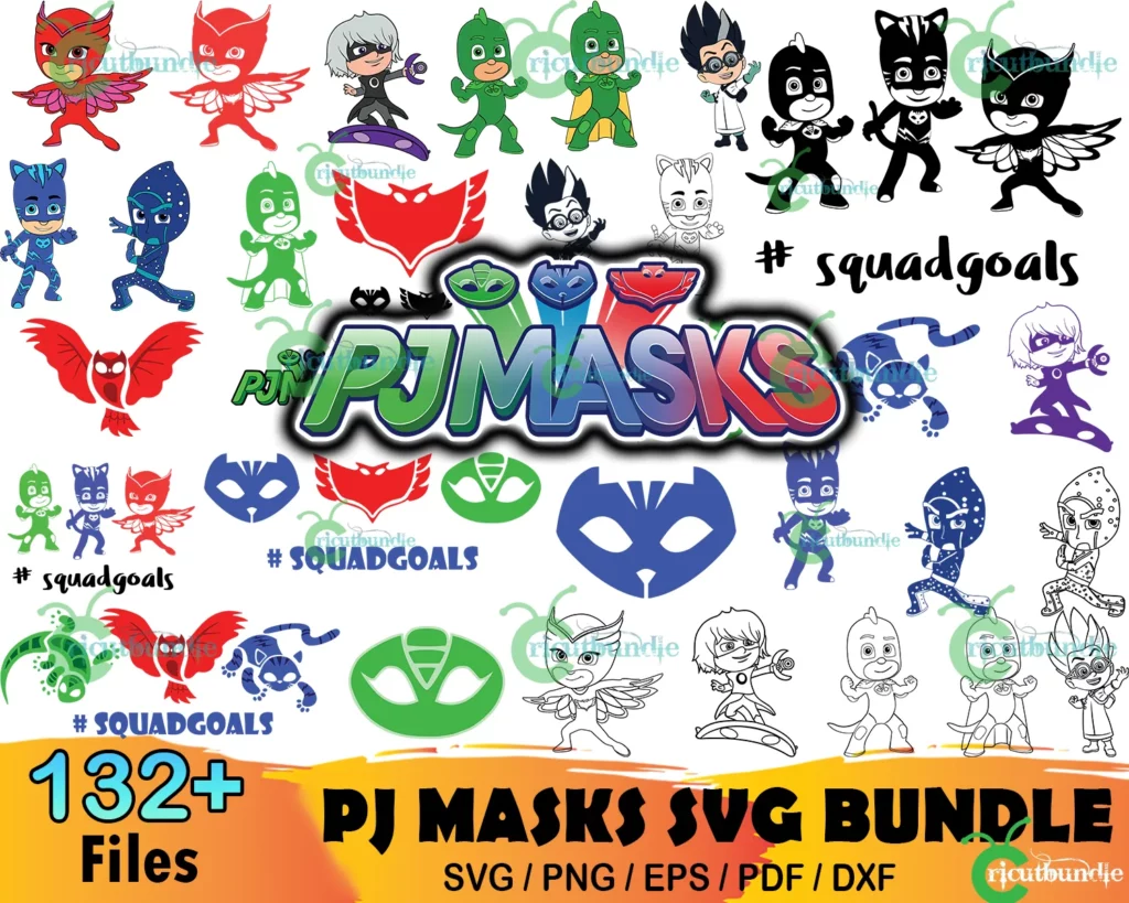 132 PJ Masks Svg Bundle - free svg files for cricut