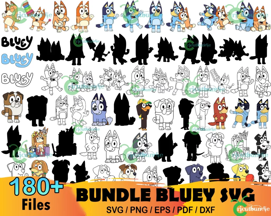 180+ Bluey Bundle Svg - free svg files for cricut