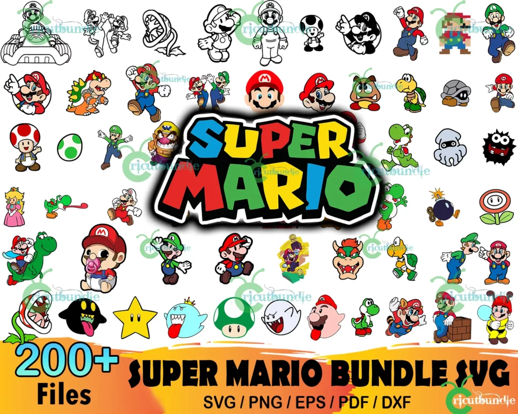 200+ Super Mario Bundle Svg - free svg files for cricut