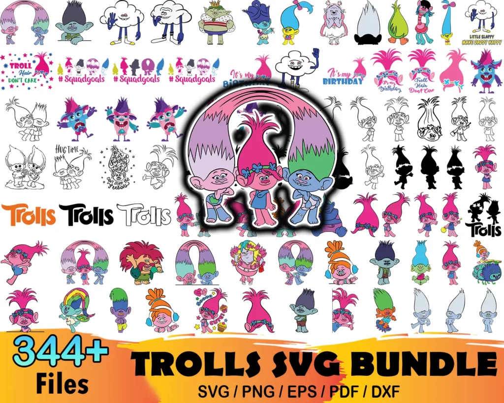 334+ Trolls Svg Bundle - free svg files for cricut