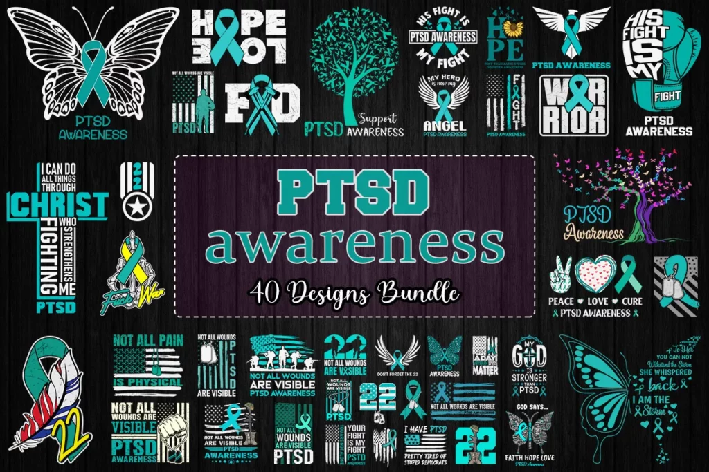 40 Designs PTSD Awareness Svg - free svg files for cricut