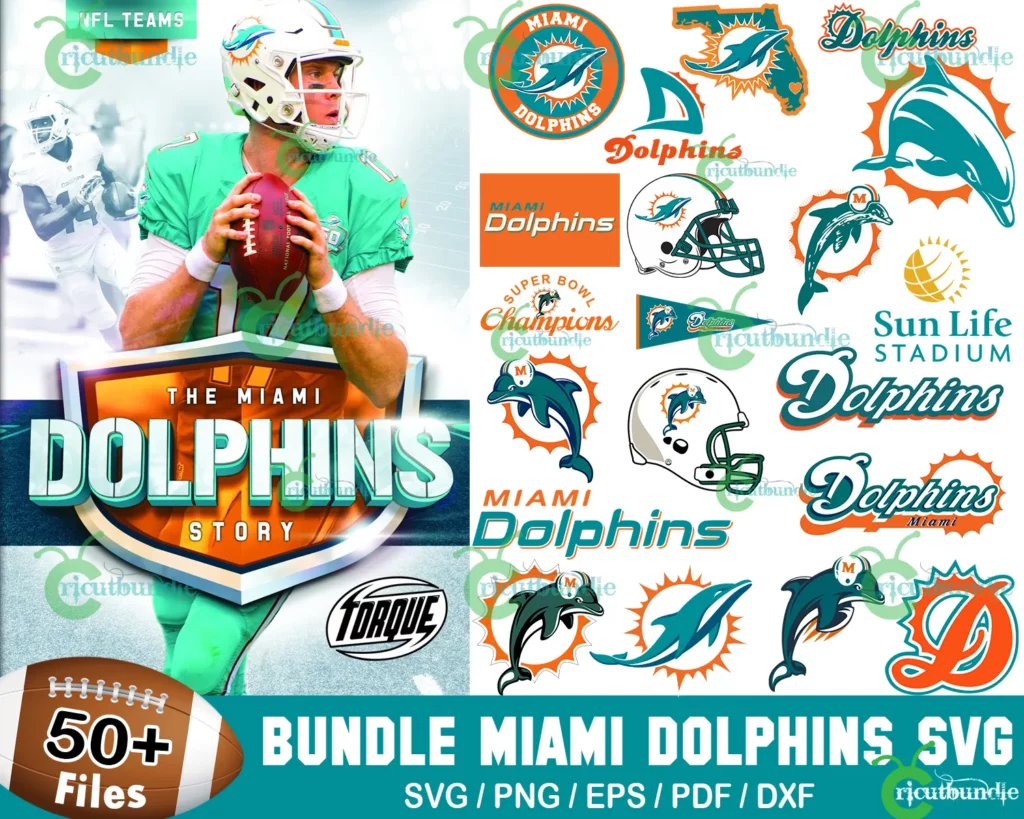 50+ Miami Dolphins Football Svg Bundle - free svg files for cricut
