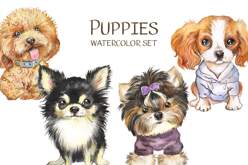 Dog Watercolor Clipart Png - free svg files for cricut