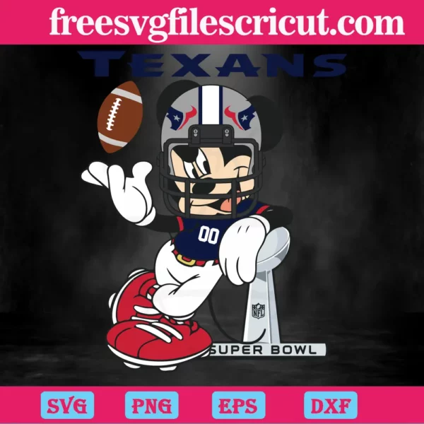 Houston Texans Disney Mickey Mouse, Vector Files - free svg files for ...