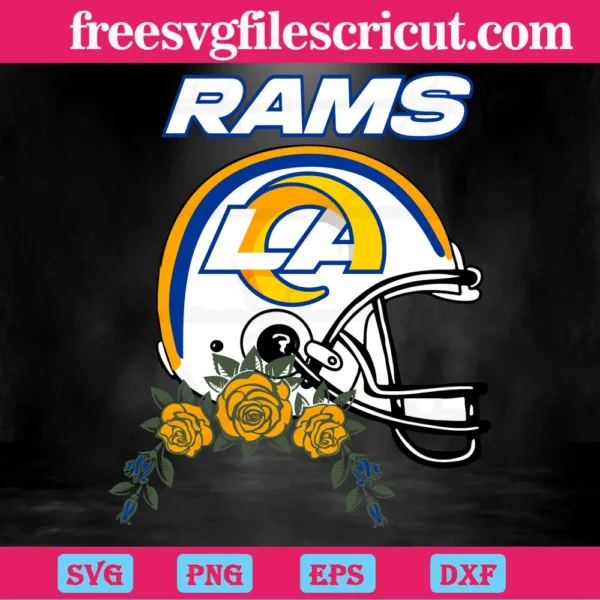 Los Angeles Rams Helmet, Svg Png Dxf Eps Cricut Files - free svg files ...