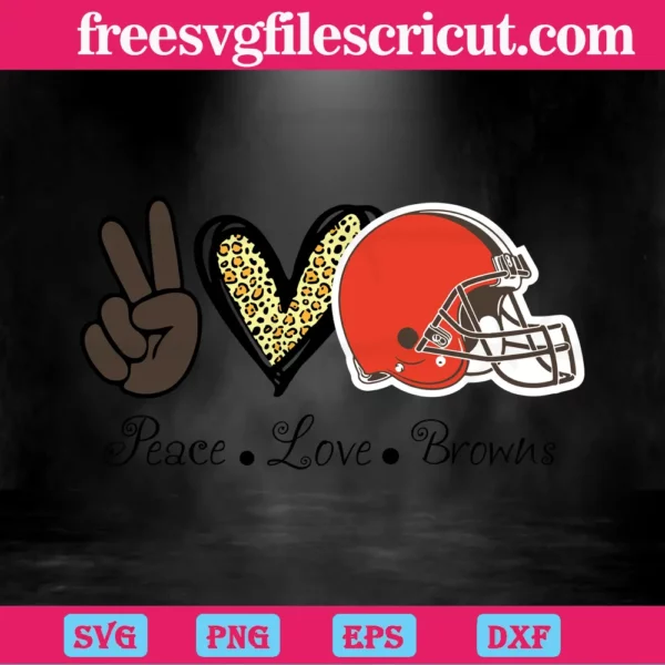 Peace Love Cleveland Browns, Svg Png Dxf Eps Designs Download - free ...