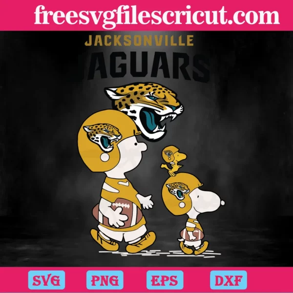 Snoopy The Peanuts Jacksonville Jaguars, Laser Cut Svg Files - free svg ...